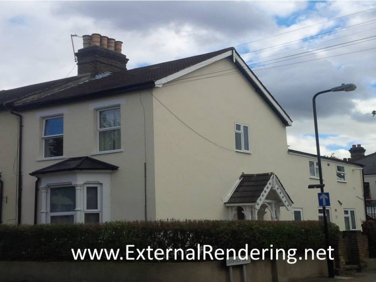 External_Rendering_House_Antique_White_Top_Coat_Application_Krend | External Rendering