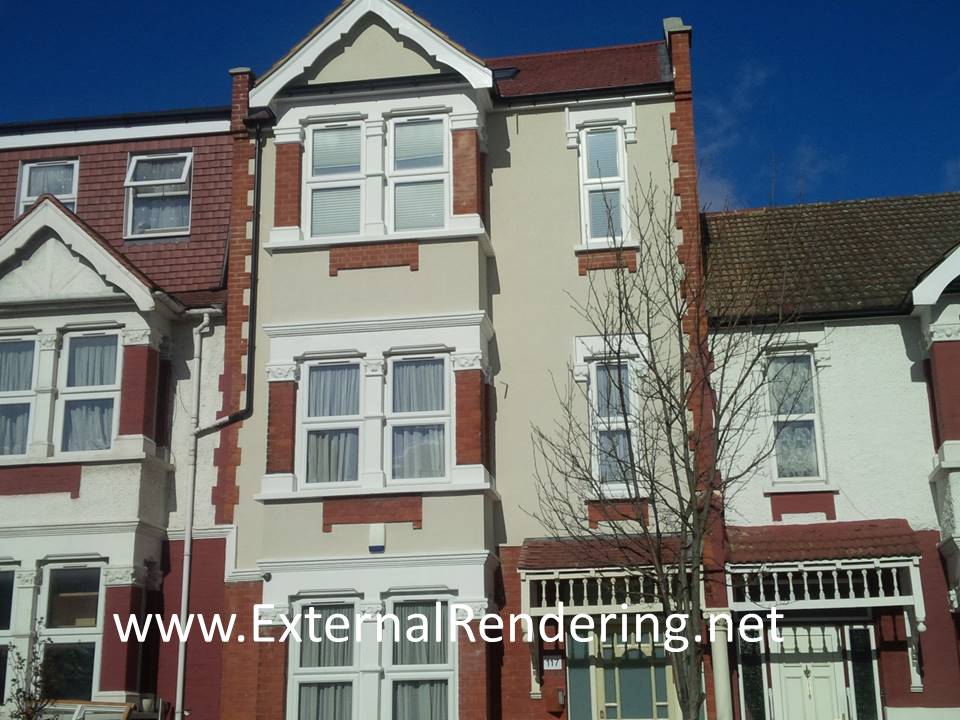 external_rendering_thin_coat_application_krend_house_london | External Rendering